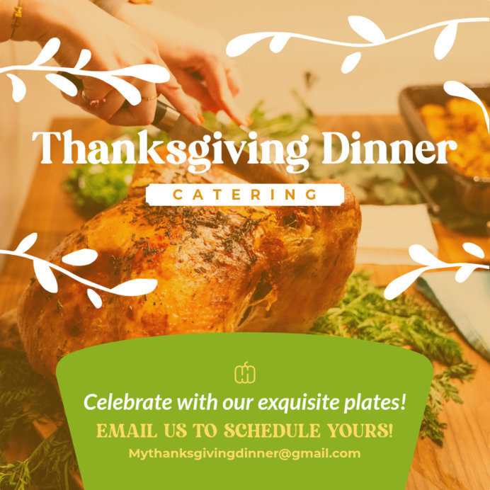 Placeit - Instagram Post Maker Featuring a Dinner Catering Service for ...