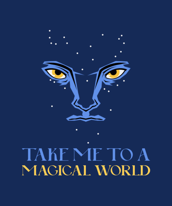 Placeit - Avatar-Inspired T-Shirt Design Maker Featuring a Quote