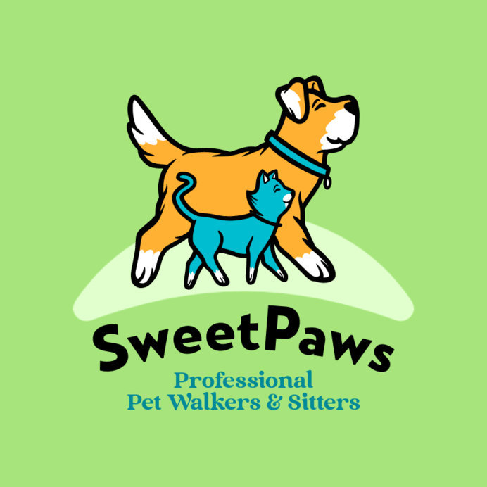 Placeit - Logo Template for a Pet Walking and Sitting Service