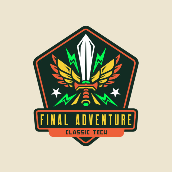 Placeit - Gaming Logo Template Featuring an Emblem with a Sword ...