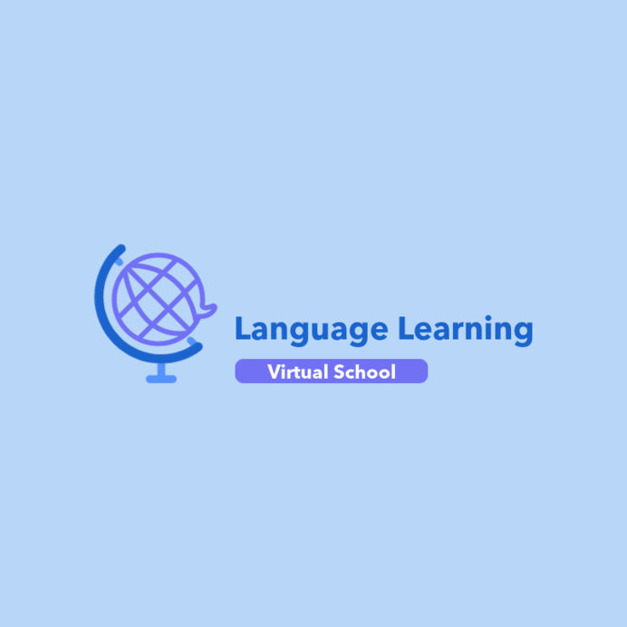 Placeit - Educational-Themed Logo Generator for a Language Virtual School