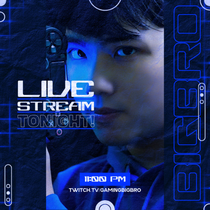 Placeit - Stream-Themed Instagram Post Template for a Gaming Match