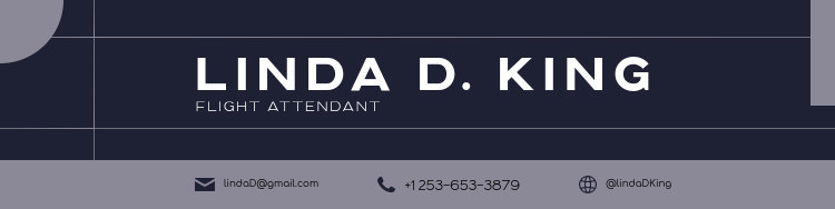 Placeit - Minimalist LinkedIn Banner Creator for a Flight Attendant