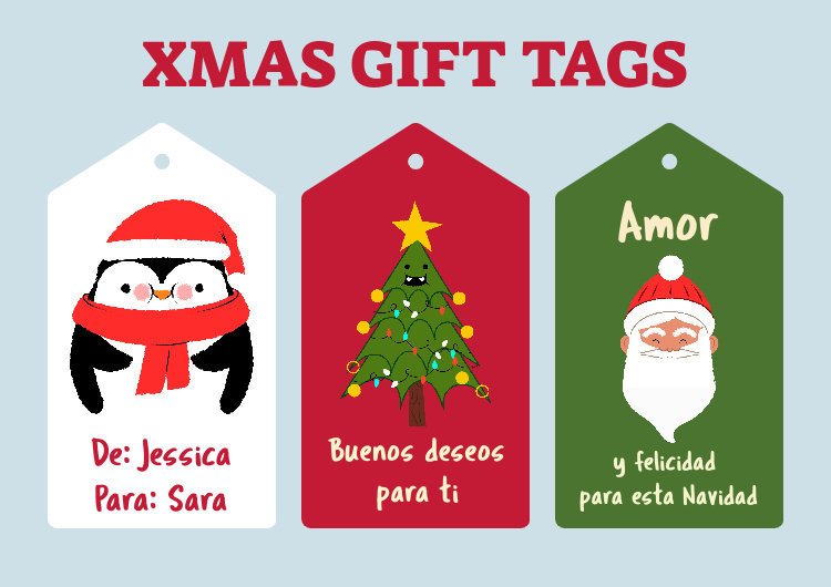 Placeit - Joyful Gift Tag Generator Featuring Cute Holiday Graphics