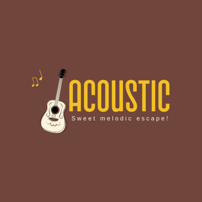 Placeit - Logo Maker Featuring an Acoustic Guitar Graphic for a Music ...