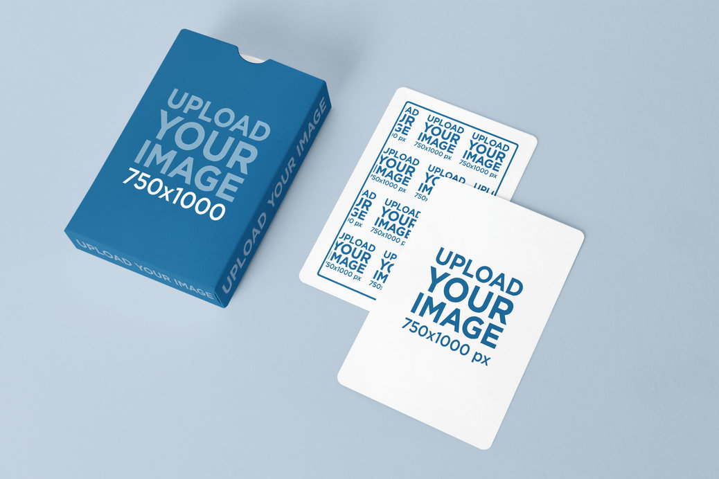 Placeit - Playing Cards Box Mockup Featuring Two Playing Cards
