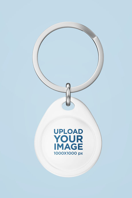 Placeit - Mockup of a Keychain Hanging Against a Customizable Background