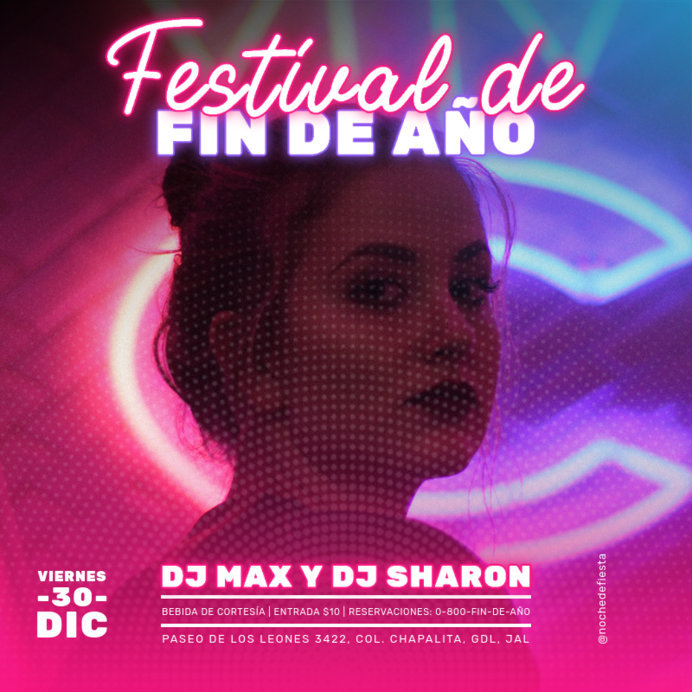 Placeit - Instagram Post Template for an End-of-Year Festival