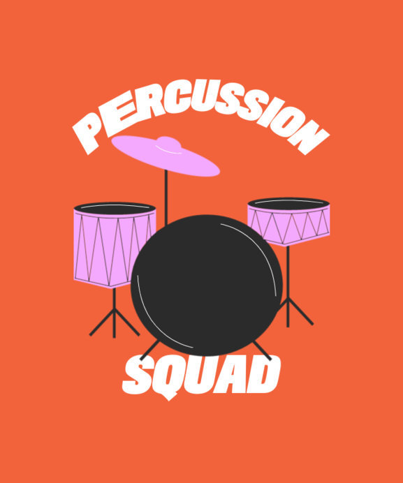 Placeit - Percussion T-Shirt Design Template for Drummer Players