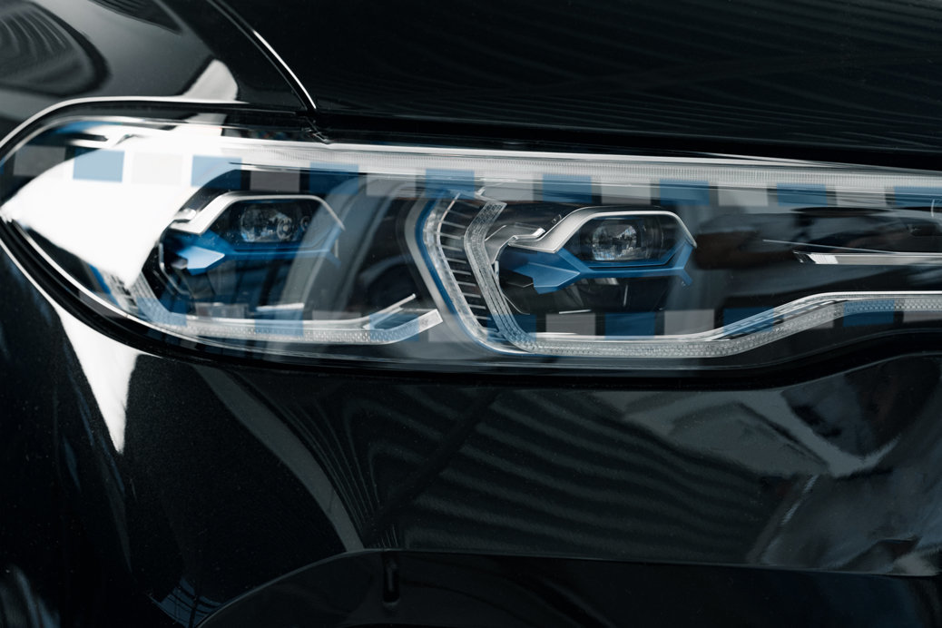 Placeit - Car Decal Mockup Featuring a Modern Headlight