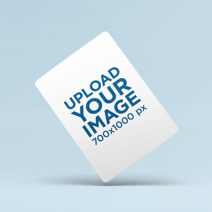 Placeit - Trading Card Mockup Featuring a Colorful Backdrop