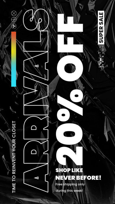 Placeit - Instagram Story Maker Featuring a POD Promo Discount Ad