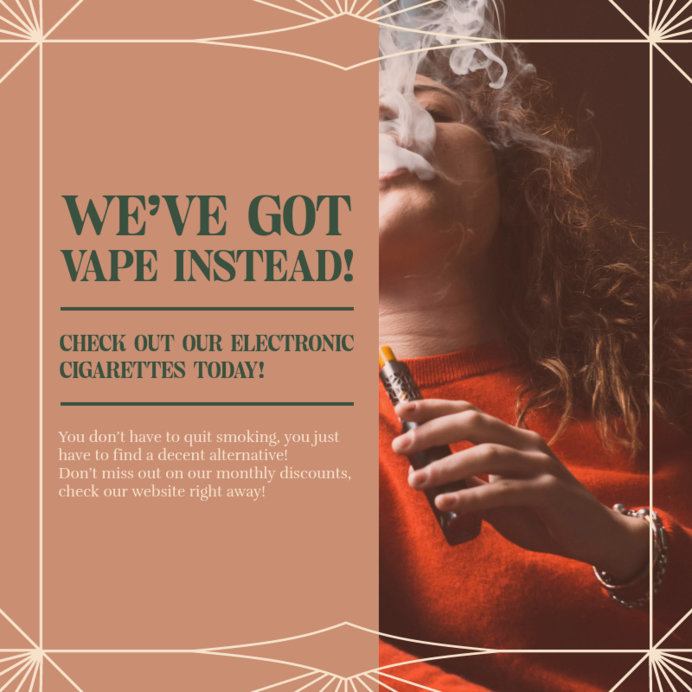 Placeit - Service-Themed Instagram Post Template for a Vape Store