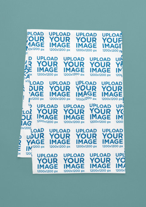 Placeit - Sublimated Folded Table Runner Mockup Featuring a ...