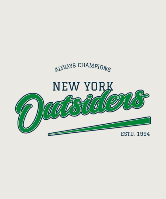 Placeit - T-Shirt Design Maker for a Baseball Team and a Typographic Theme