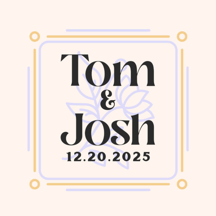 Placeit - Wedding-Themed Logo Maker Featuring a Date Announcement