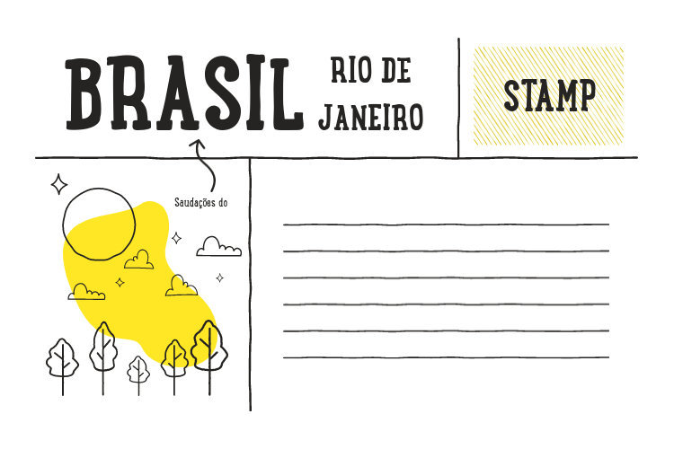 Placeit - Back Postcard Design Maker with Illustrated Graphics from ...