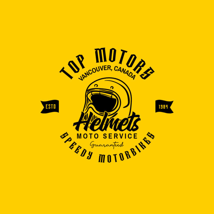 Placeit - Motorbike Repair Shop Logo Creator with a Helmet Graphic