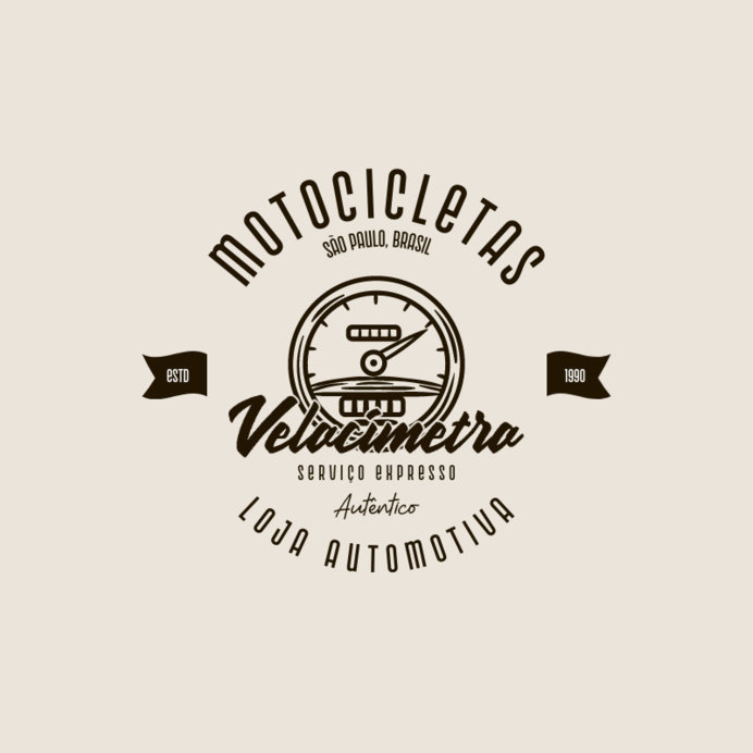 Placeit - Online Logo Template with a Speedometer Graphic for a ...