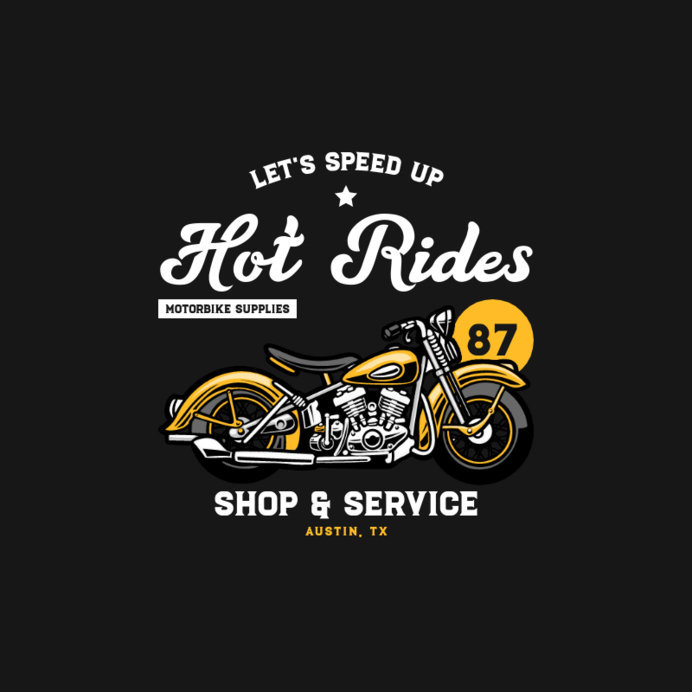 Placeit - Online Logo Generator for a Motorbike Shop and Service Business