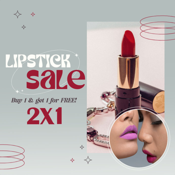Placeit - Instagram Post Maker for a Beauty Brand's BoGo Offer on Lipsticks