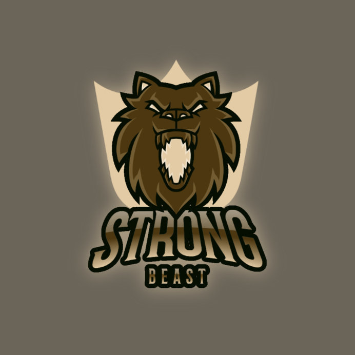 Placeit - Gaming Logo Template Featuring an Aggressive Lion Graphic