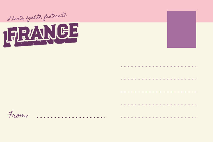 Placeit - Landmark Back Postcard Design Creator Featuring a Stamp Frame