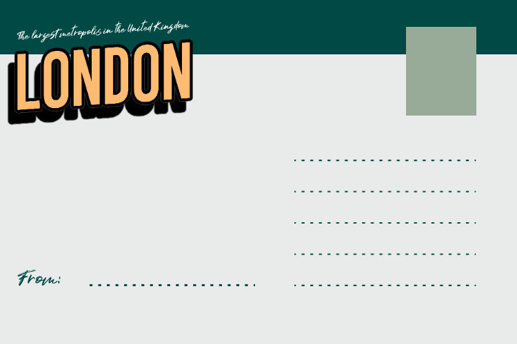 Placeit - Greeting Back Postcard Design Template From London