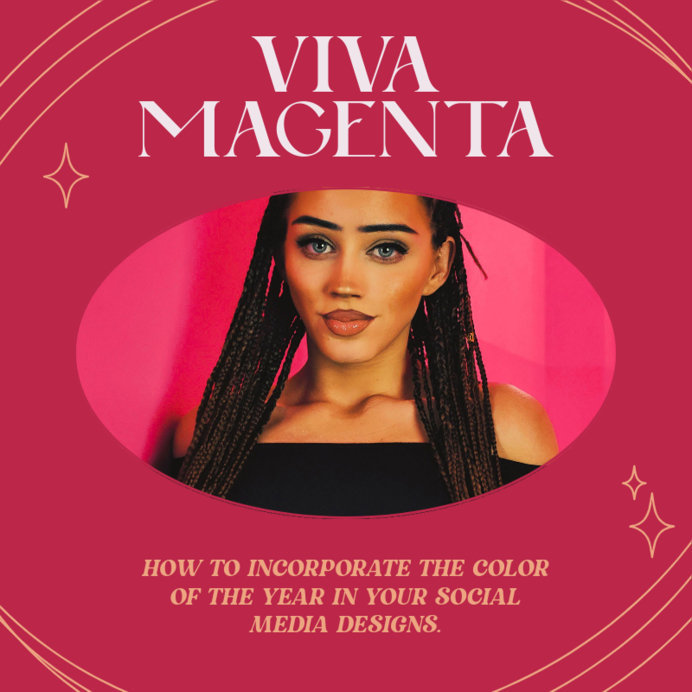 Placeit - Instagram Post Generator Featuring a Magenta Layout for ...