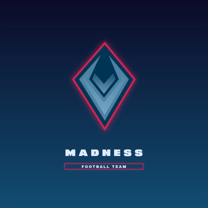 Placeit - Football Team Logo Maker Featuring a Rhombus-Shaped Symbol