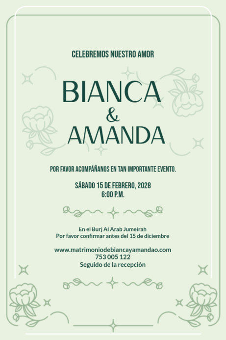 Placeit - LGBT Invitation Generator for a Wedding Event