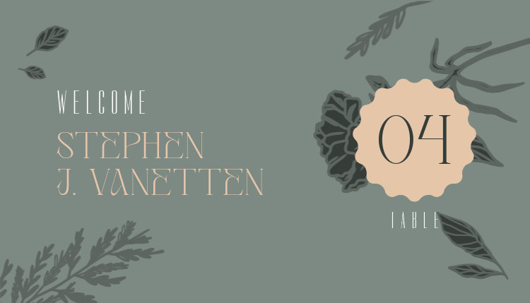 Placeit - Guest Place Card Maker for a Wedding Party Event