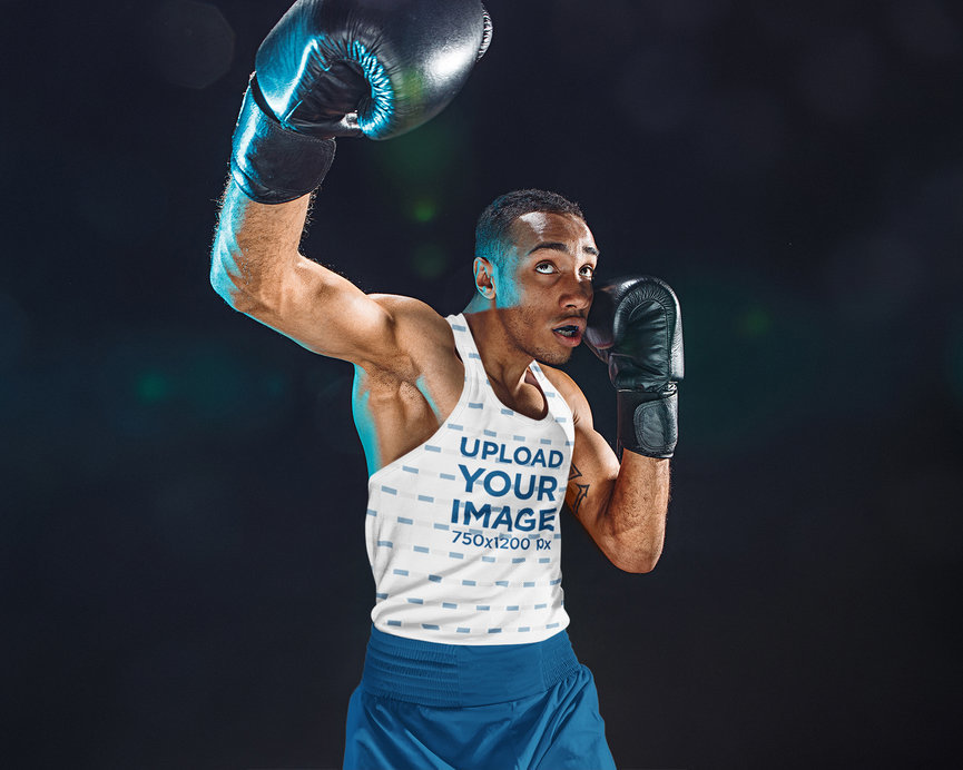 Placeit - Sublimated Tank Top Mockup Featuring a Tattooed Man ...