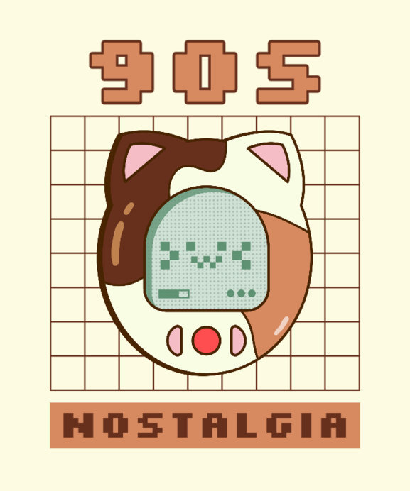 Placeit - Nostalgia-Themed T-Shirt Design Template Featuring a Cool 90s ...