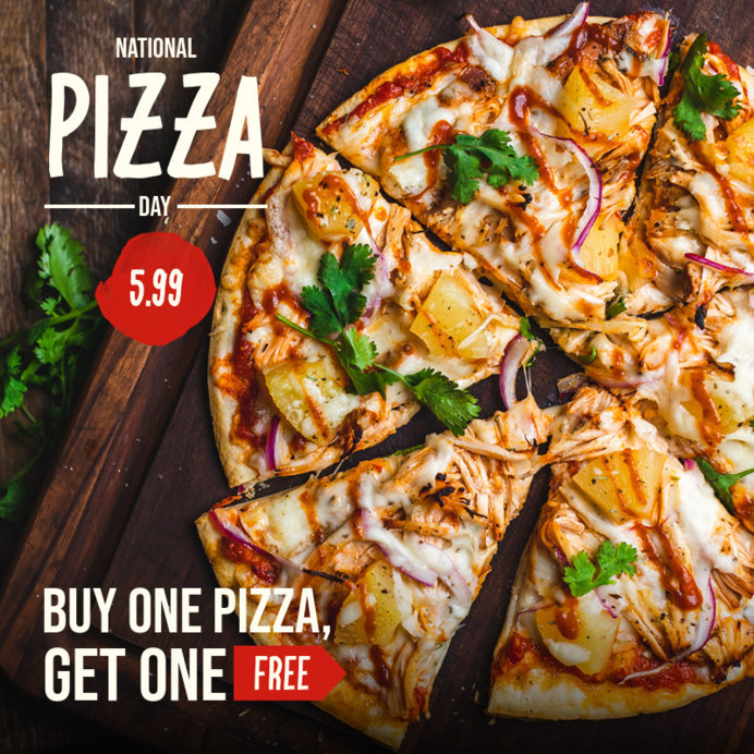 Placeit - BoGo Instagram Post Maker for National Pizza Day