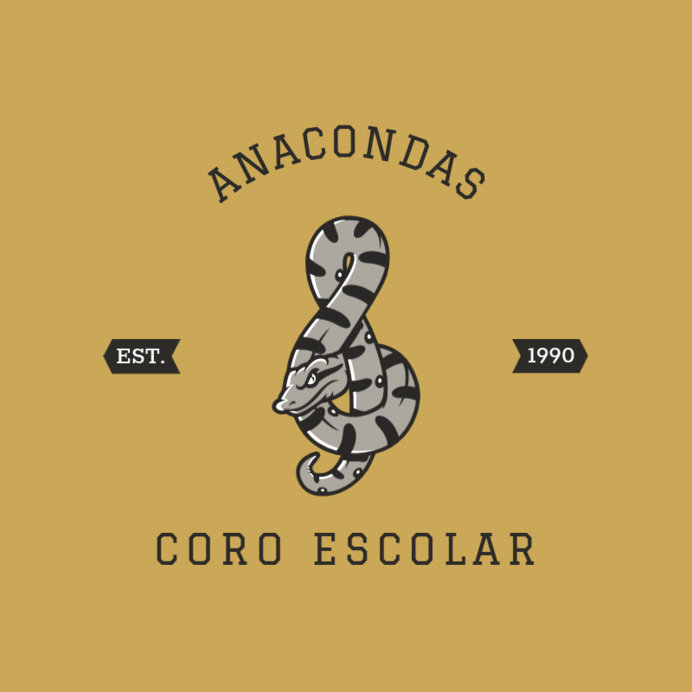Placeit - School Choir Logo Maker Featuring an Illustrated Snake