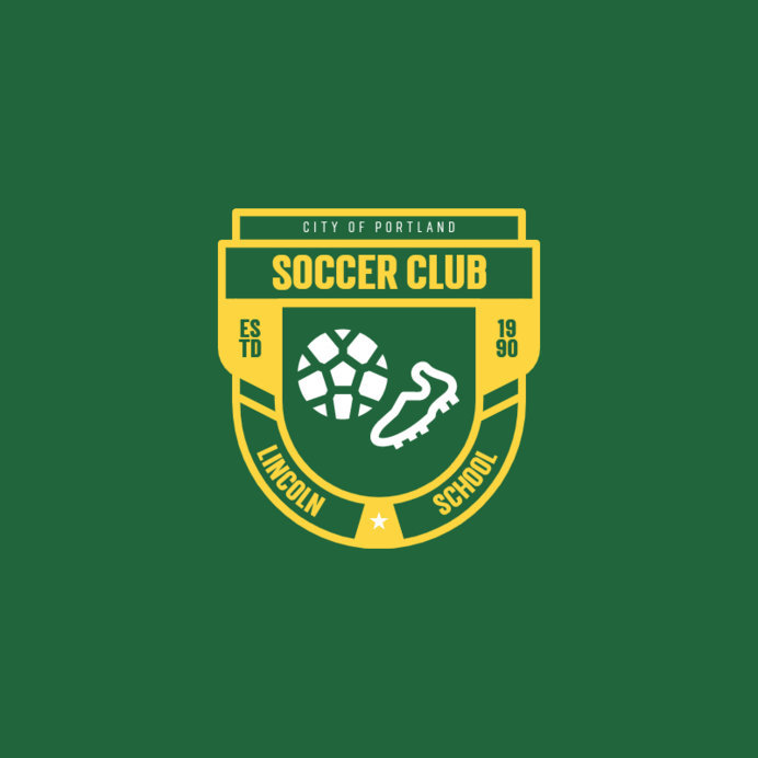 Placeit - High School Logo Template for a Soccer Club