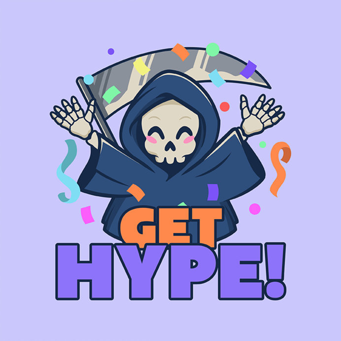 Placeit - Twitch Emote Maker Featuring a Happy Grim Reaper