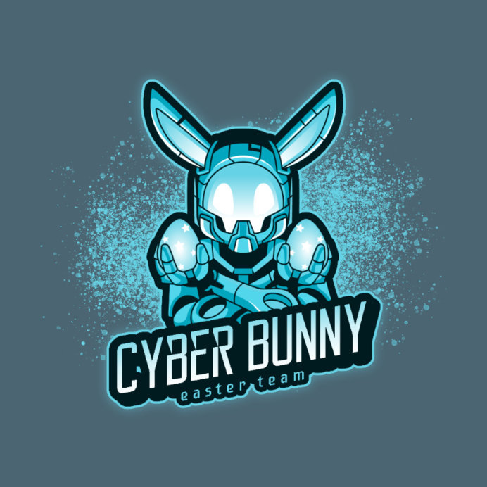 Placeit - Mascot Logo Maker Featuring a Cyber Bunny Graphic