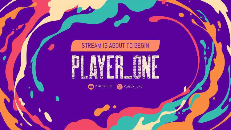 Placeit - Twitch Banner Template With a Liquid-Color Frame