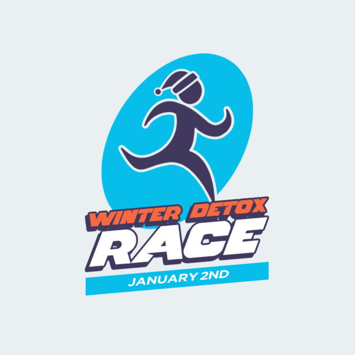 Placeit - Online Logo Template for a Winter Run