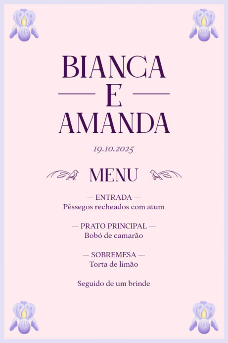 Placeit - Modern Menu Creator for a Wedding Ceremony