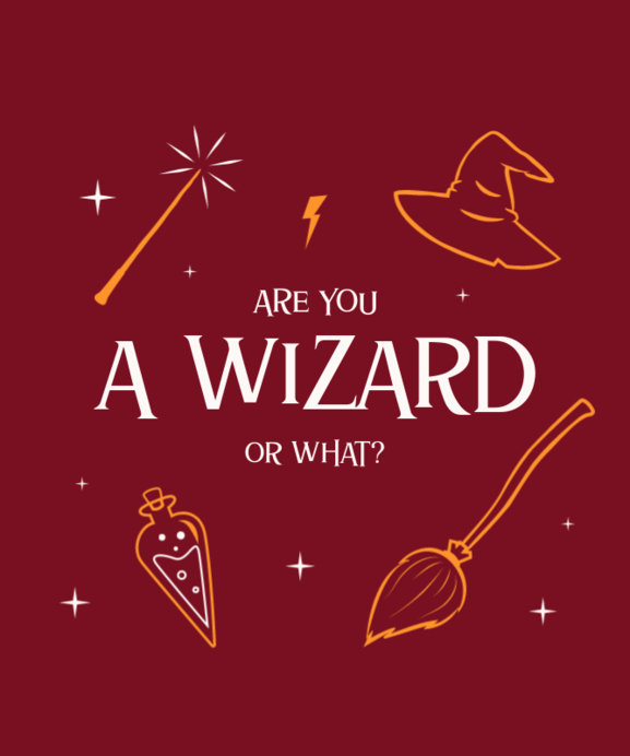 Placeit - T-Shirt Design Template with Wizard-Inspired Graphics