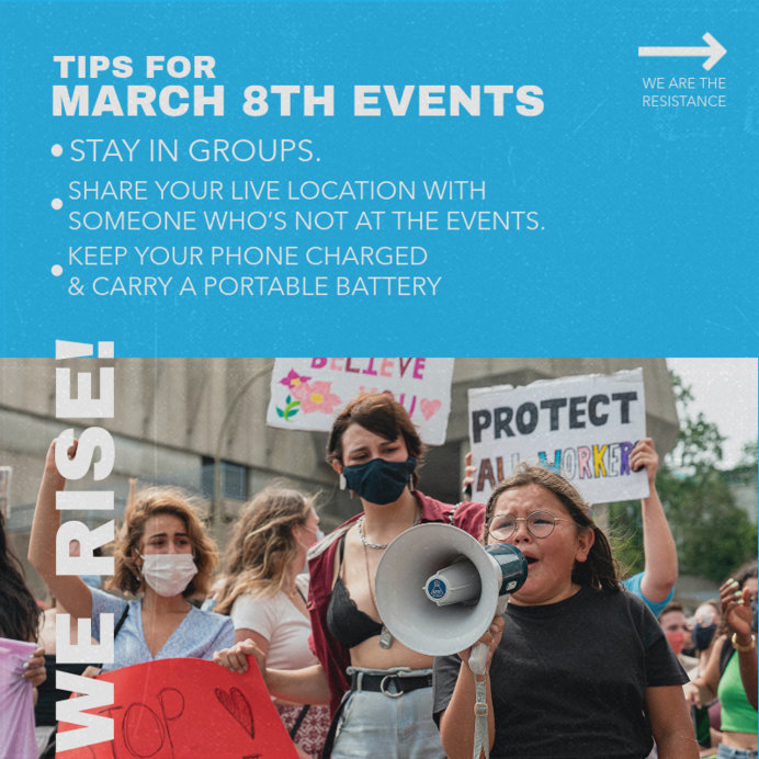 Placeit - Instagram Post Template Featuring Safety Tips for Women's ...