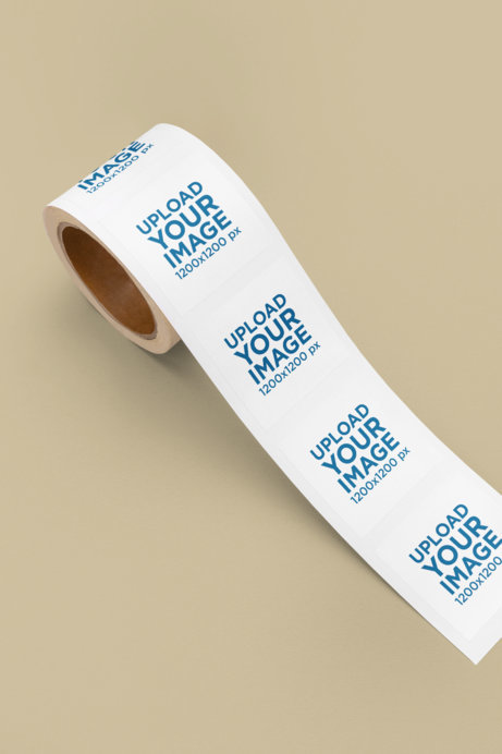 Placeit - Branding Stickers Mockup Featuring a Colorful Background