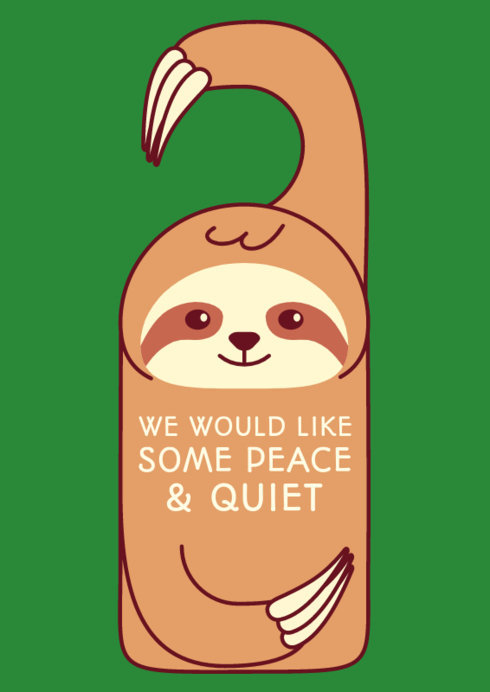 Placeit - Illustrated Door Hanger Design Maker Featuring a Cute Sloth ...
