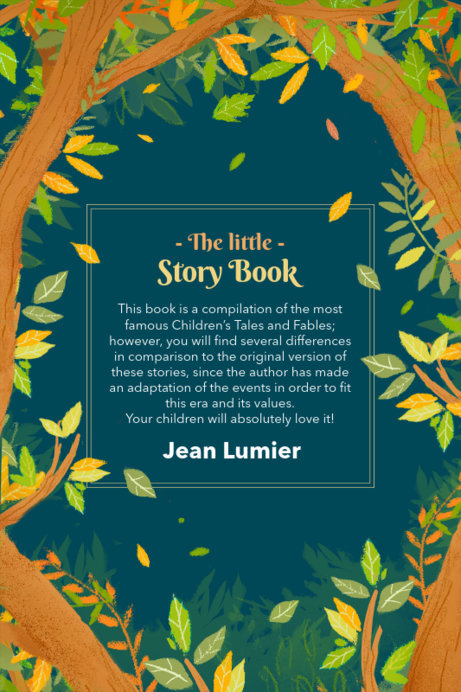 Placeit - Back Book Cover Maker Featuring a Description for a Children ...