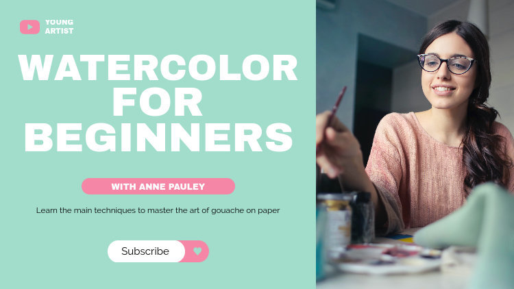Placeit - YouTube Thumbnail Generator for a Watercolor Drawing Video ...