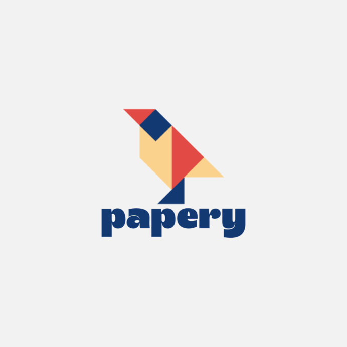 Placeit - Paper Craft Logo Creator Featuring an Origami Bird Graphic