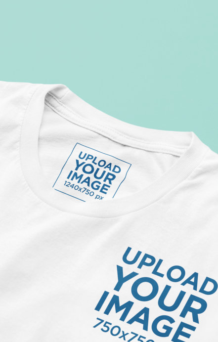 Placeit - Bella Canvas T-Shirt Mockup Featuring an Inside Label